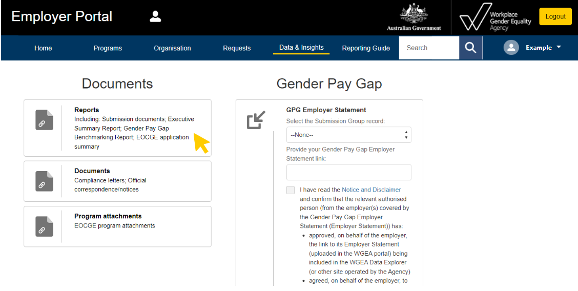 Generating your Executive Summary and Industry Benchmark Report | WGEA